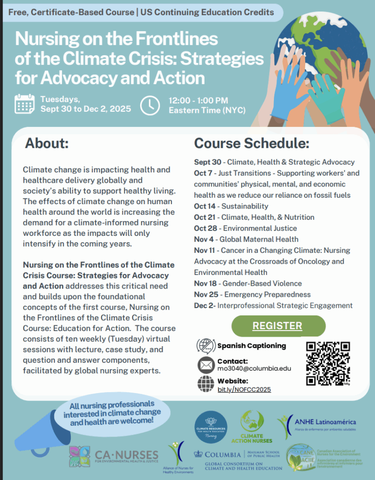 Nursing on the Frontlines of the Climate Crisis: Strategies for ...